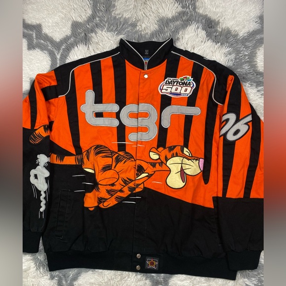 Disney | Jackets & Coats | Disney Jeff Hamilton Tigger Racing Jacket ...